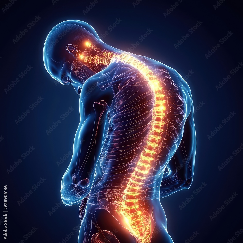 Conceptual Illustration of Human Pain Anatomy, Highlighting the Complex ...
