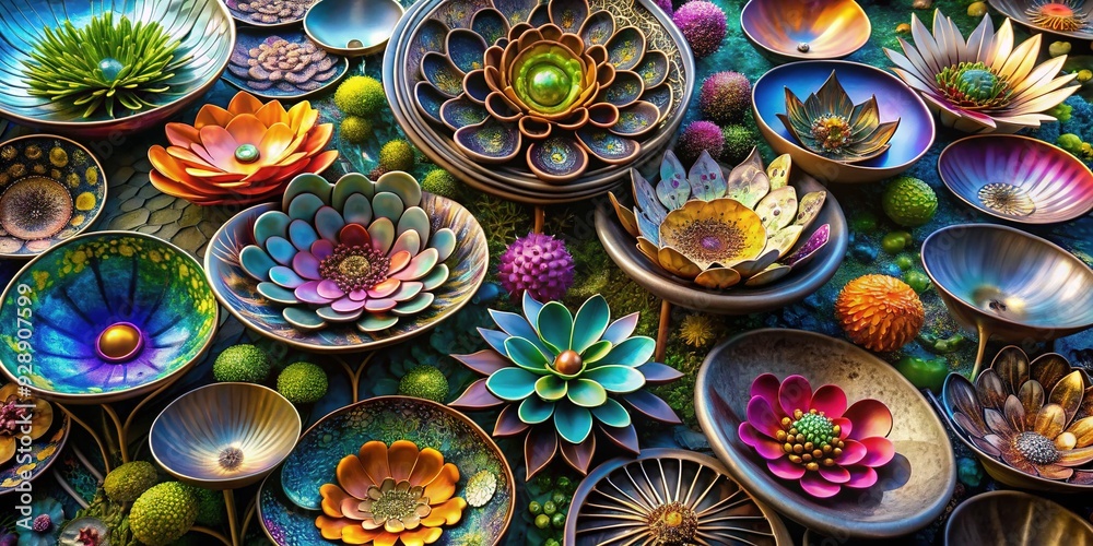 Biomorphic Blooms: Organic, biomorphic metal patterns entwine with ...