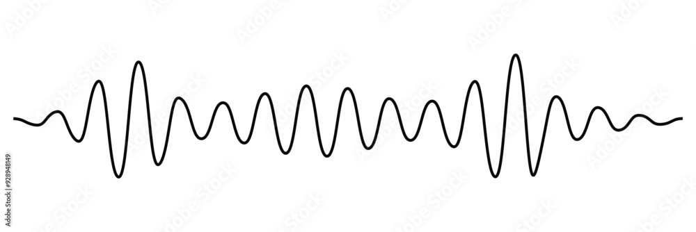 Podcast sound waves set. Waveform pattern for music player, podcast ...