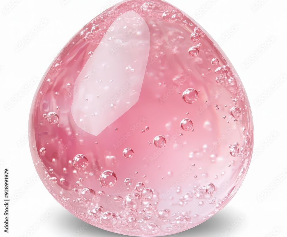pink gel drop on white background, pink serum texture, transparent pink ...
