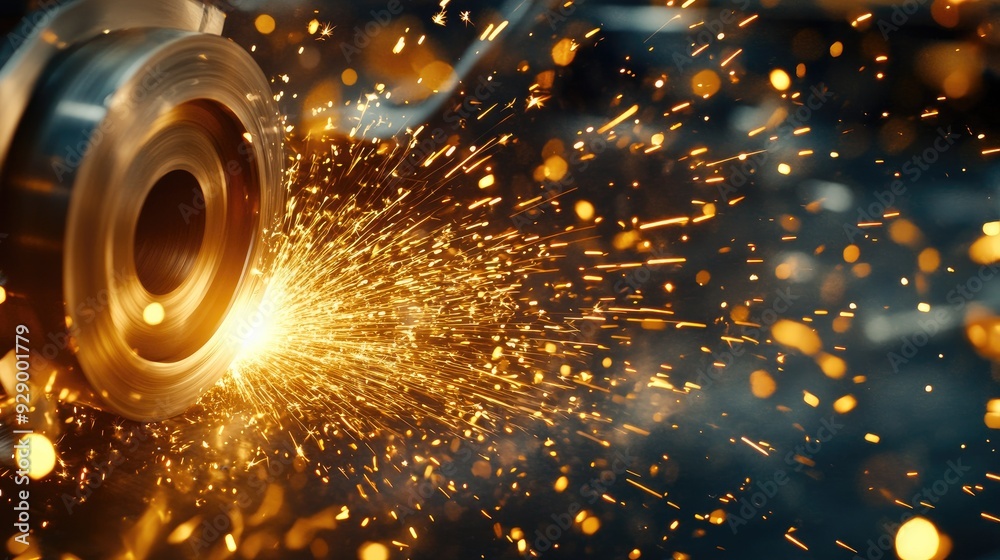 A dramatic image of internal grinding in progress, with the abrasive ...