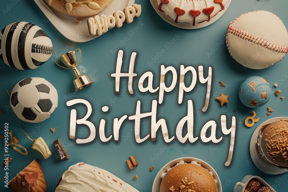 Sports-Themed Collage: A dynamic collage with photos of sports-themed ...