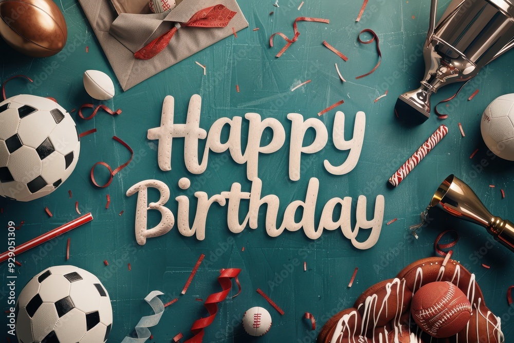 Sports-Themed Collage: A dynamic collage with photos of sports-themed ...