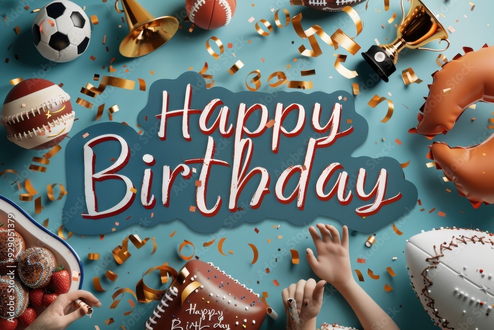 Sports-Themed Collage: A dynamic collage with photos of sports-themed ...