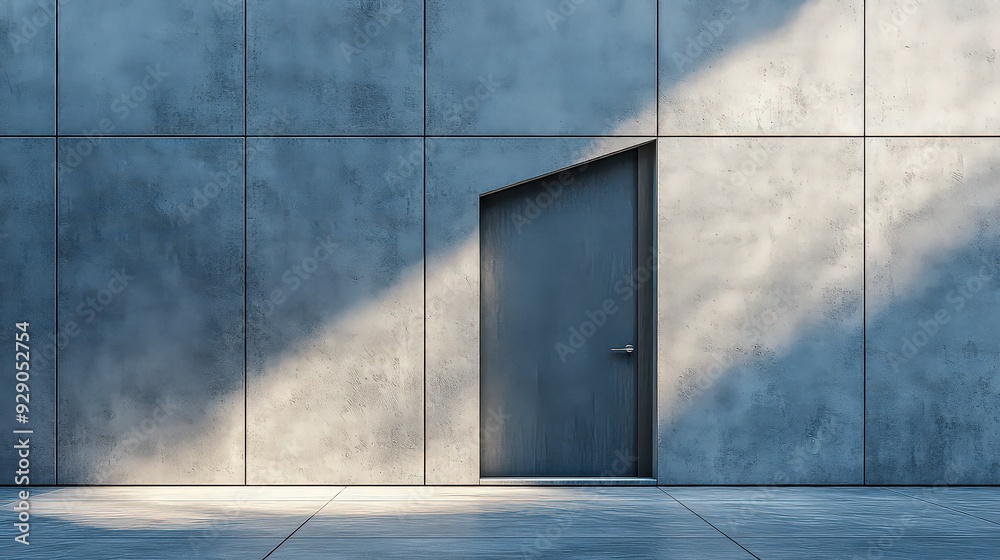 door with a unique, cutting-edge design, featuring angular shapes and ...