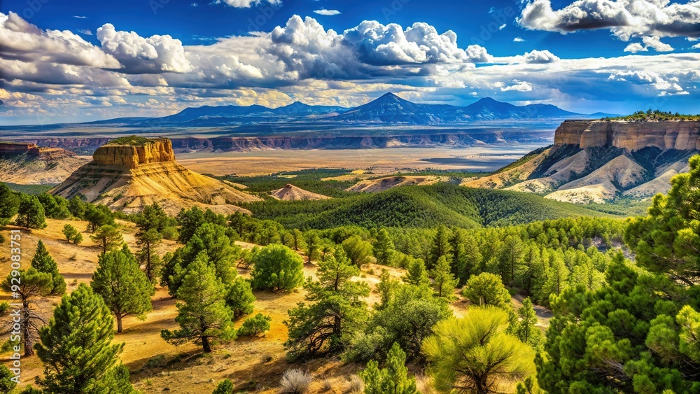 Scenic landscape of Montezuma County, Colorado, featuring rugged Mesa ...