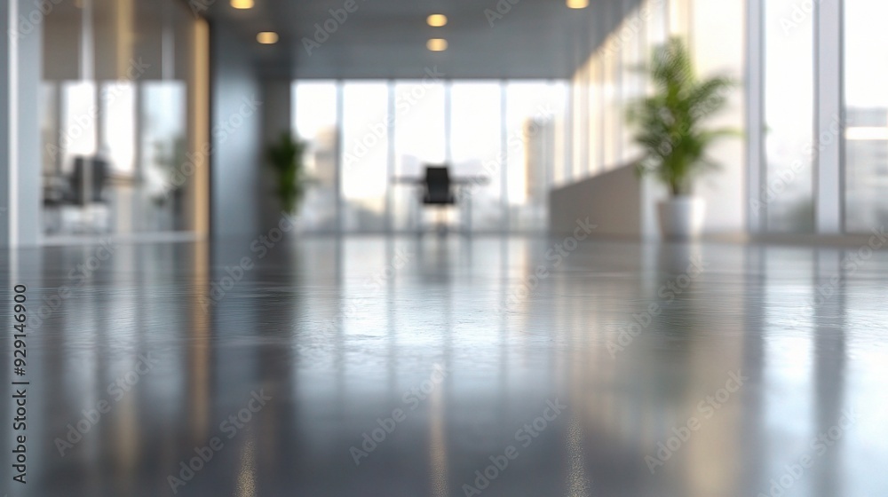 Modern Office Corridor: A sleek and minimalist hallway in a ...