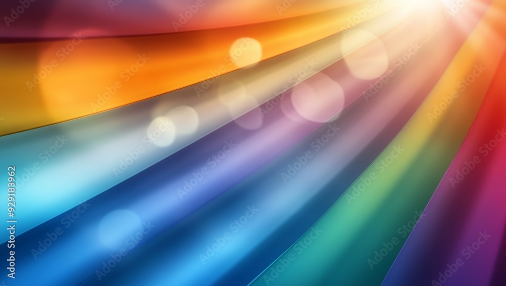Rainbow light rays background with colorful spectrum and lens flare Stock Illustration | Adobe Stock