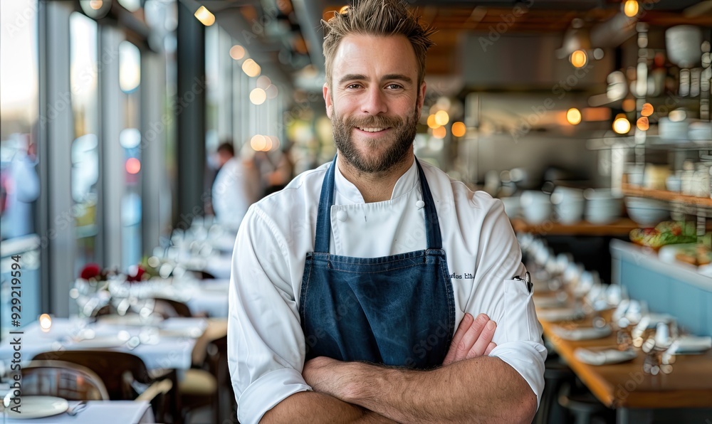 Handsome Chef in Full Body Shot, Styled Like a Restaurant CEO ...