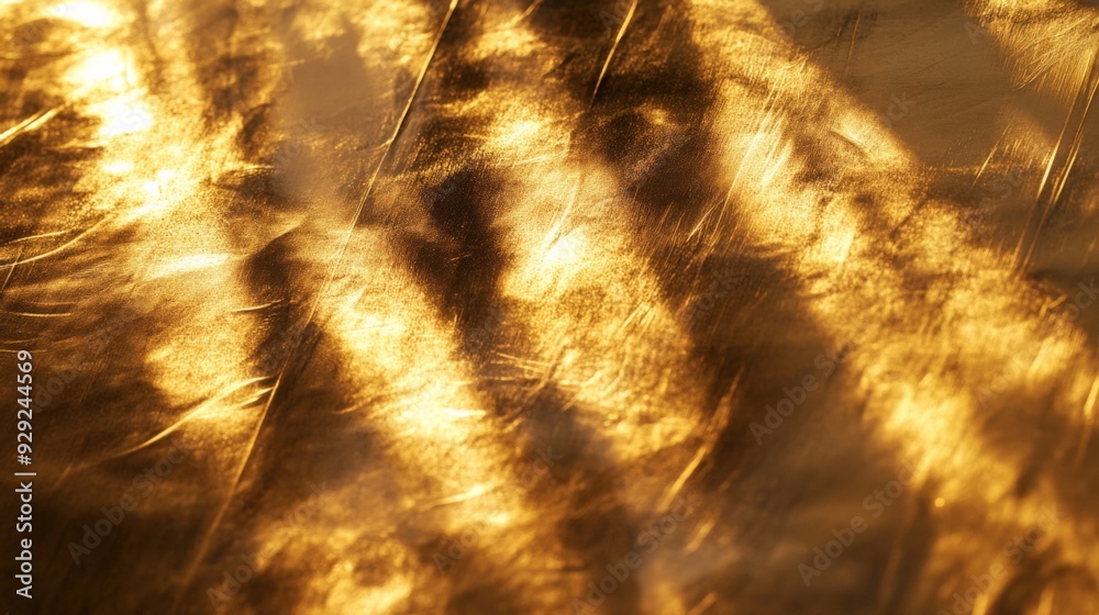 Golden plate texture with a smooth, reflective surface, capturing the ...