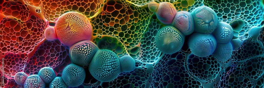 intricate world within the microscopic realm, unveiling beauty of abstract cells Stock ...