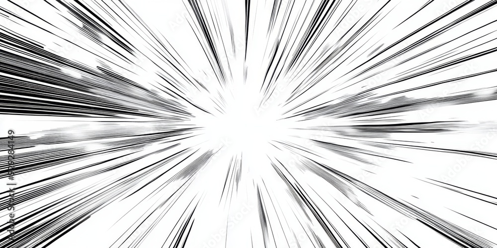 Dynamic anime-style Experience: Engulfed in the Energetic Speed Lines ...