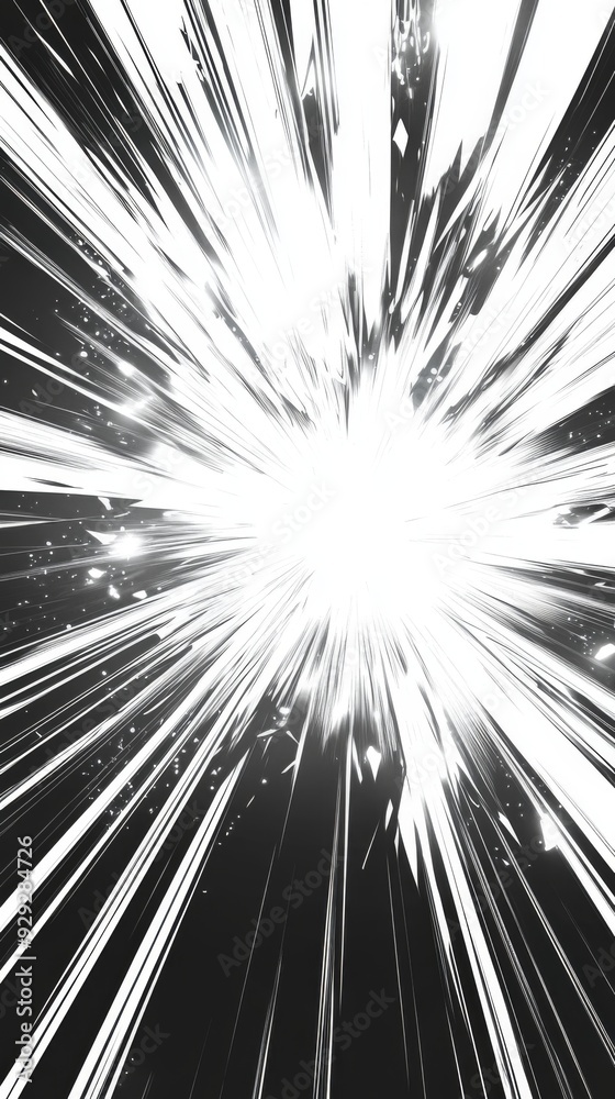 Dynamic anime-style Experience: Engulfed in the Energetic Speed Lines ...