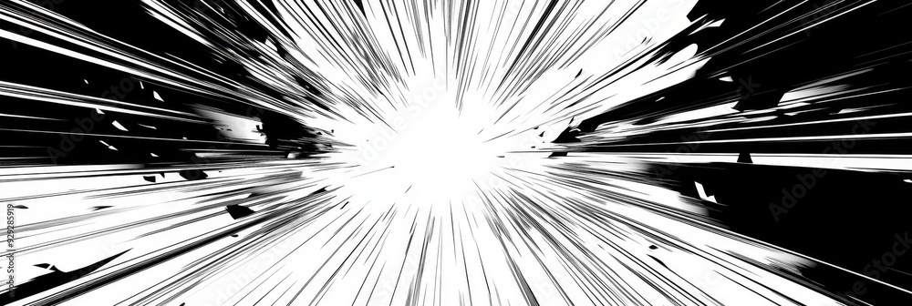 Dynamic anime-style Experience: Engulfed in the Energetic Speed Lines ...