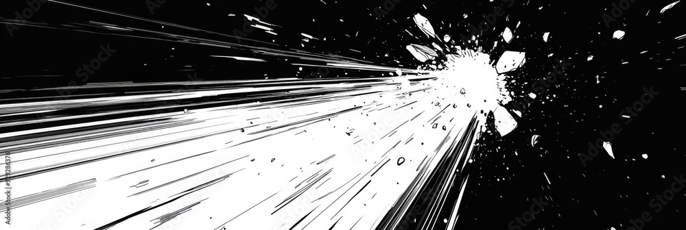 Dynamic anime-style Experience: Engulfed in the Energetic Speed Lines ...