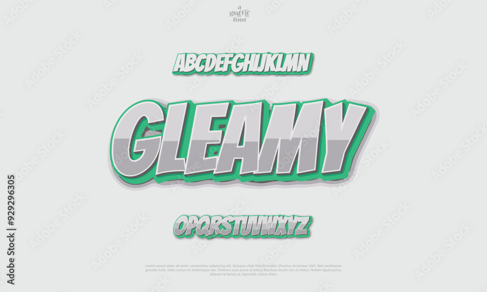 Graffiti alphabet. gradient graffiti letters. Uppercase letters with ...