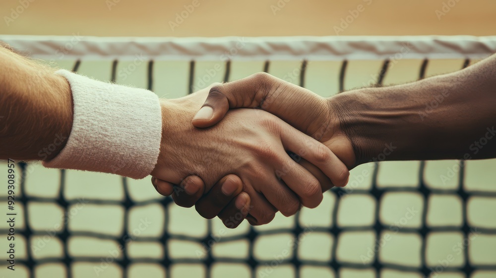 A close-up of a handshake between a Caucasian man and a Black man ...