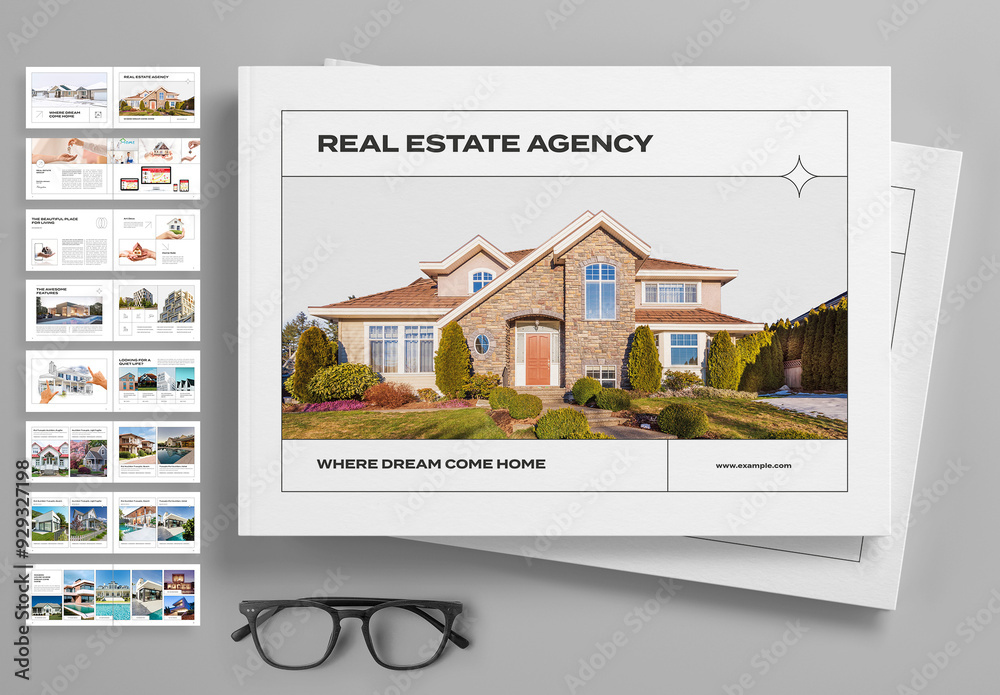 Real Estate Brochure Layout Stock Template | Adobe Stock