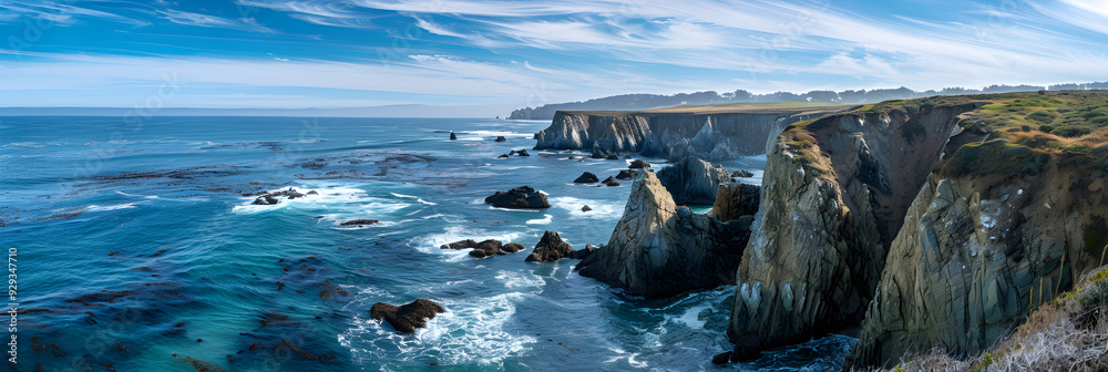 Dramatic Coastal Cliffs and Azure Ocean: A Study in Coastal Geography ...