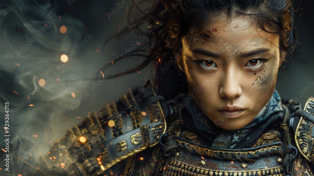 Historical depiction - japanese samurai portrait, essence of warrior's ...