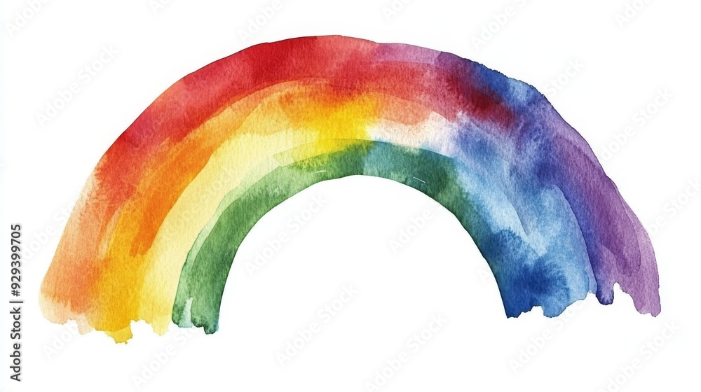 Colorful messy rainbow hand drawn children's drawing isolated on ...