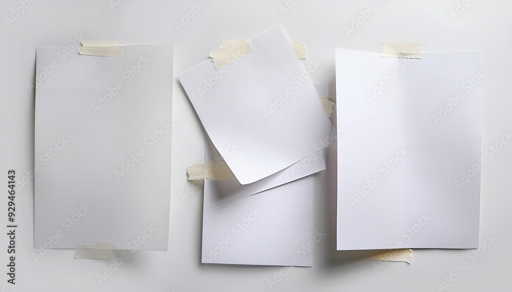 blank white paper with tear off tabs Stock Illustration | Adobe Stock