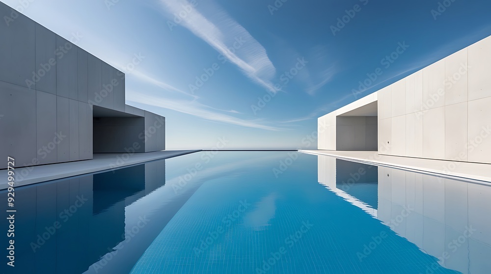 Aesthetic and beautiful minimalism architecture background featuring ...