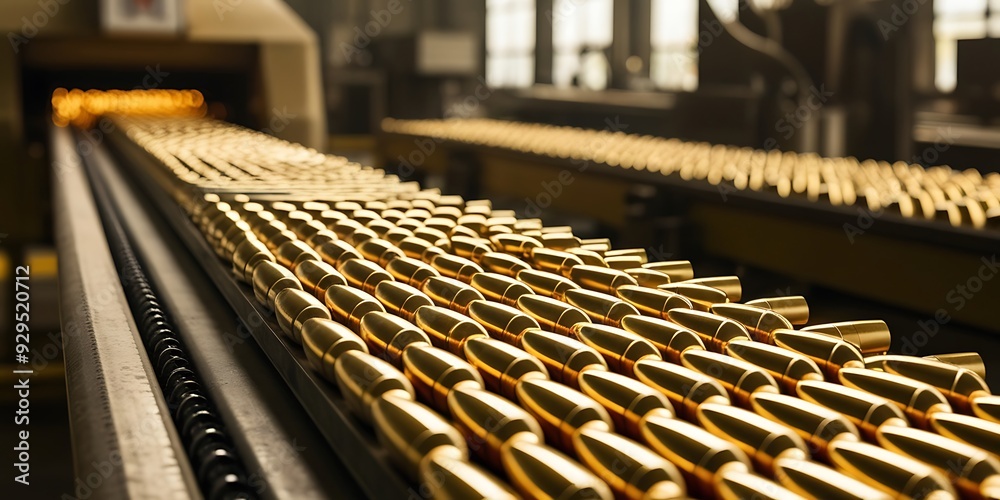 Bullet shells of different sizes for military ammunition production and ...