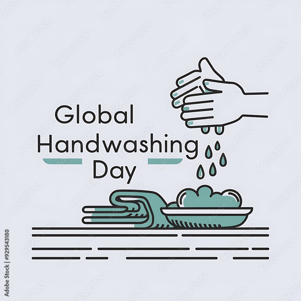 Global Handwashing Day, awareness poster with. Global Handwashing Day ...
