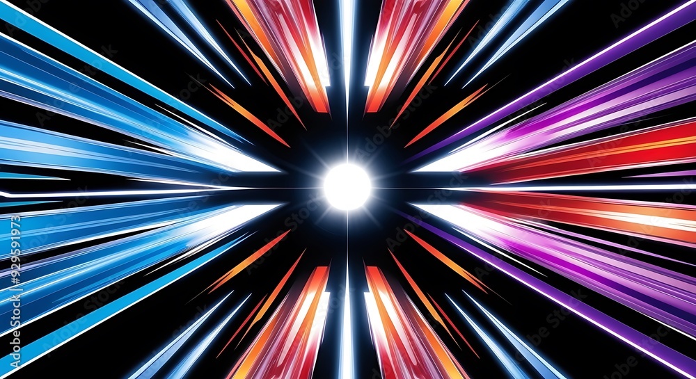 Data speed lines on a dark background, representing the concept of ...