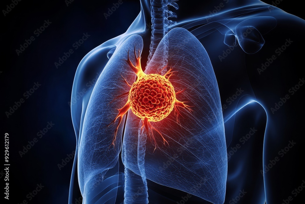 Lung cancer awareness Xray of lungs showing a tumo 064 anatomy, body ...