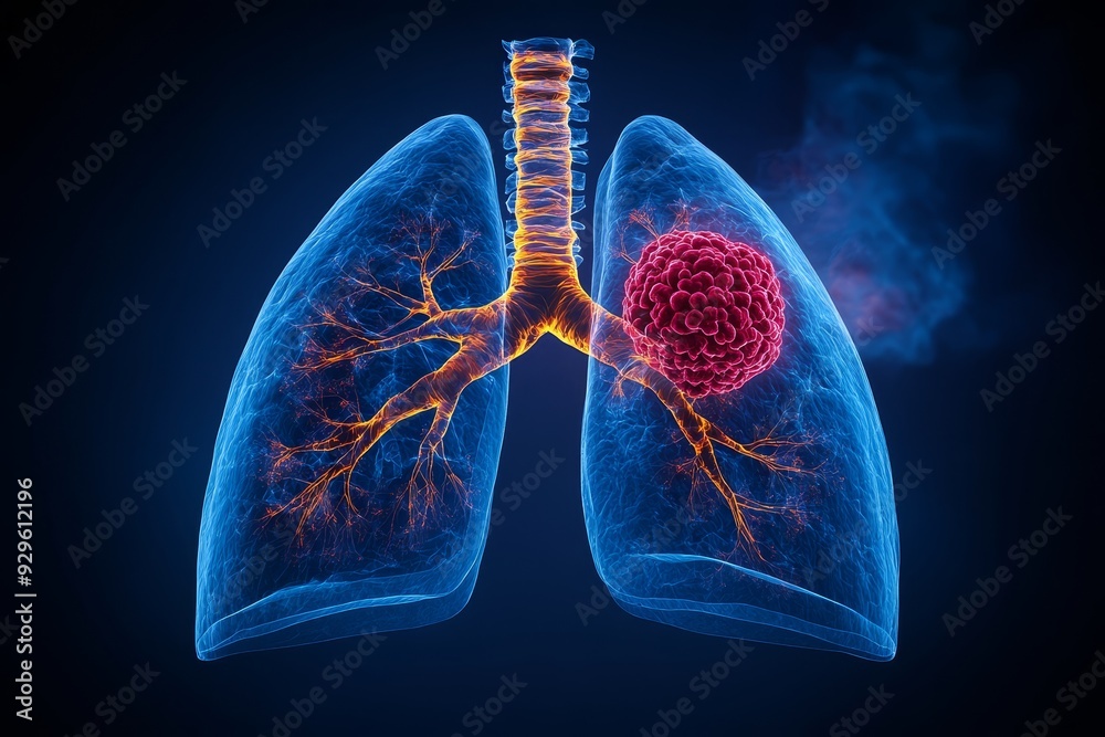 Lung cancer awareness Xray of lungs showing a tumo 063 body, anatomy, x ...