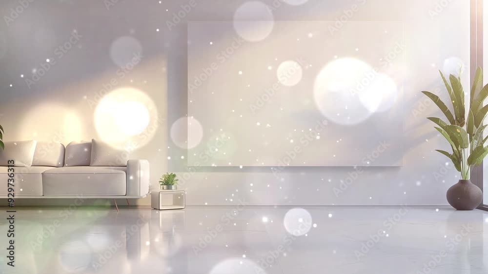 modern living room interior with blank space seamless looping overlay ...