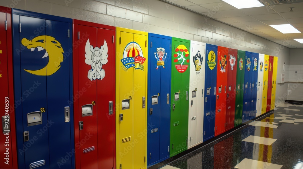 Personalizing school lockers with school colors and mascots can enhance ...