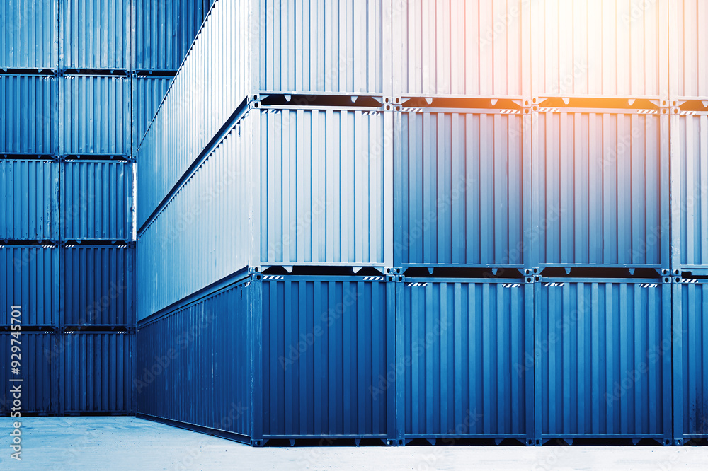 Containers Cargo Shipping. Handling of Logistic Transportation Industry ...