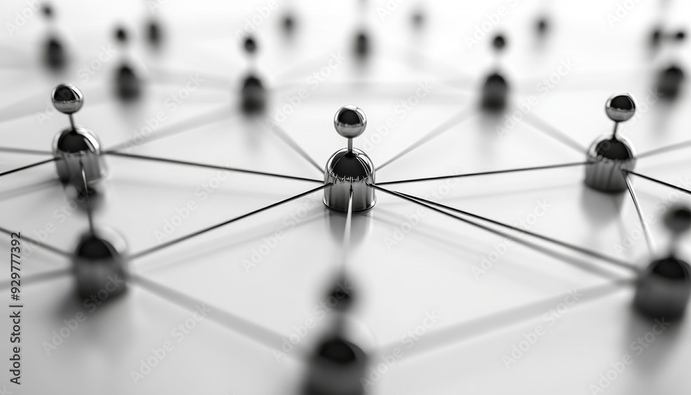 Layered Chrome Wire Structure: Visualizing Organizational Command Chain ...