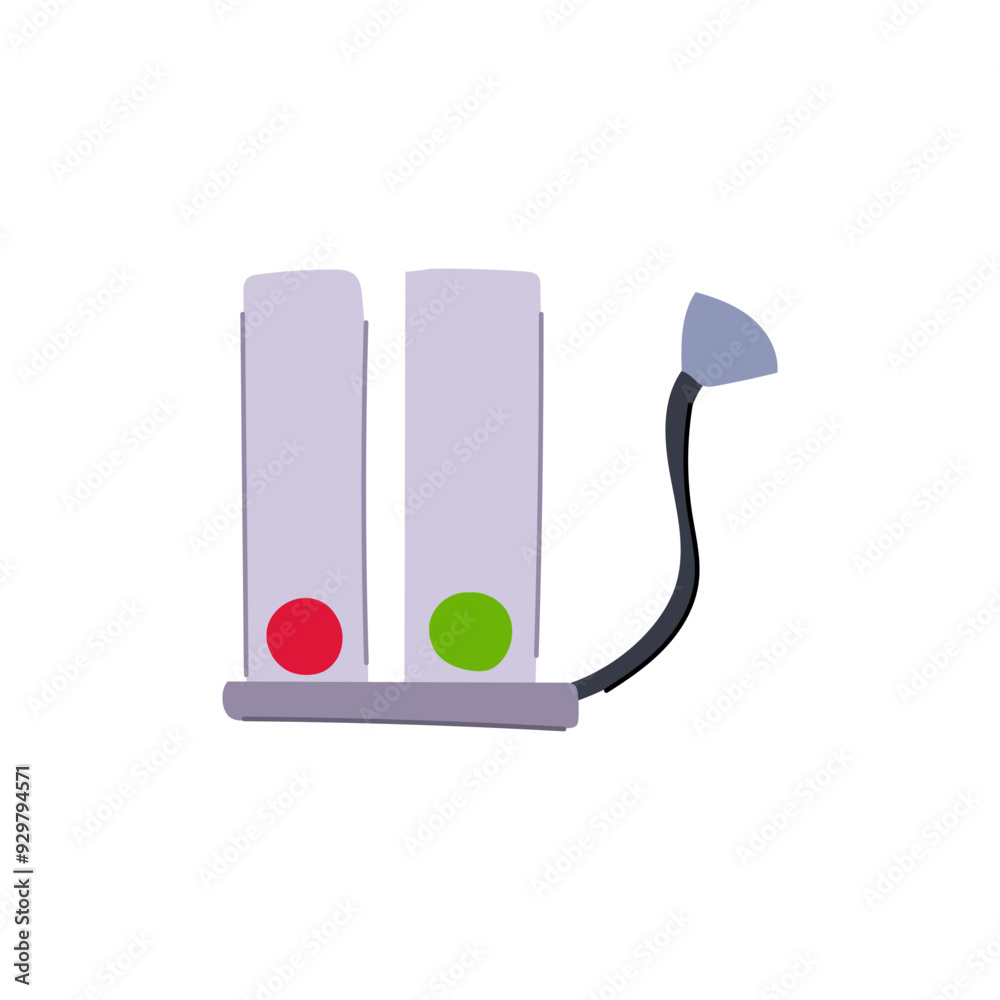 test spirometer cartoon. airflow pulmonary, health breathing ...