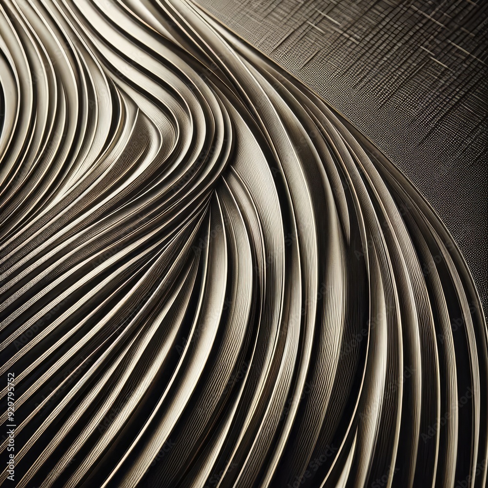 This image showcases an elegant textured metal surface with vertical ...