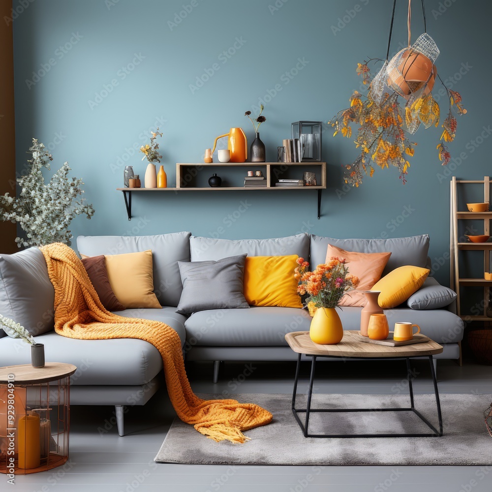 Scandinavian Style Color Palettes for Modern Home Interiors Stock ...