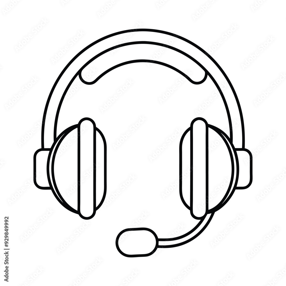 Vetor de Gaming Equipment Clipart, Gamer Outline Design, Gaming Headset ...
