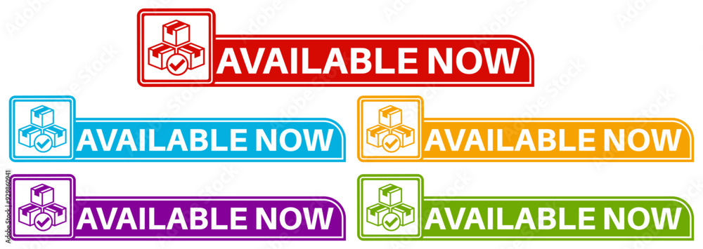 set available now icon. availability symbol sign sticker social media ...