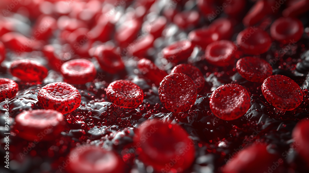 A detailed medical illustration of anemia, highlighting a deficiency in ...