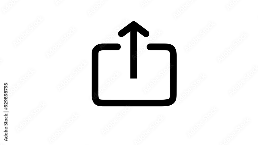 Document file upload or transfer process with black arrow icon. sketch ...