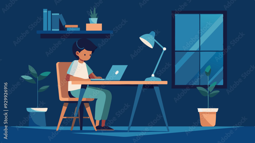 Virtual Learning Setup: A child attending an online class at home, with ...