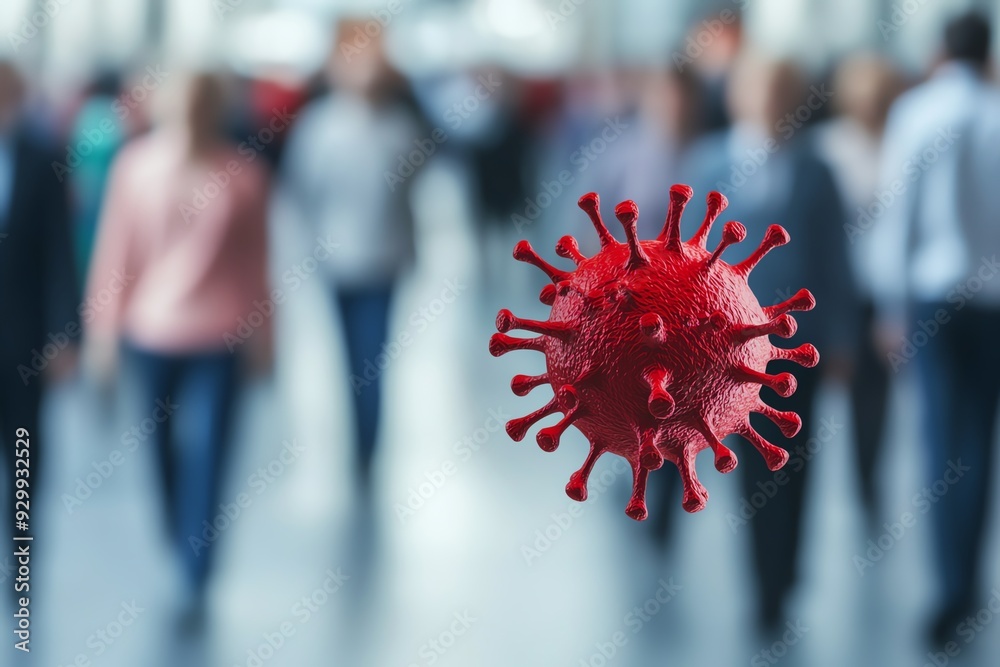 A visual representation of infection spreading through a population ...