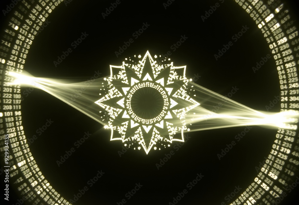 Luminogram Matrix Code A luminogram of Shukrayaan emitting beams Stock ...