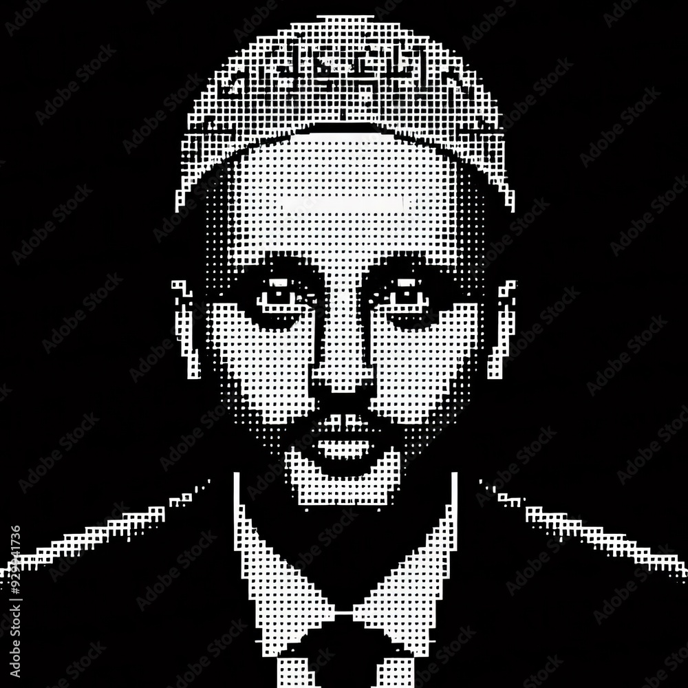 Matrix Code Pixel Art A pixel art image of a Somaliland politici foto ...