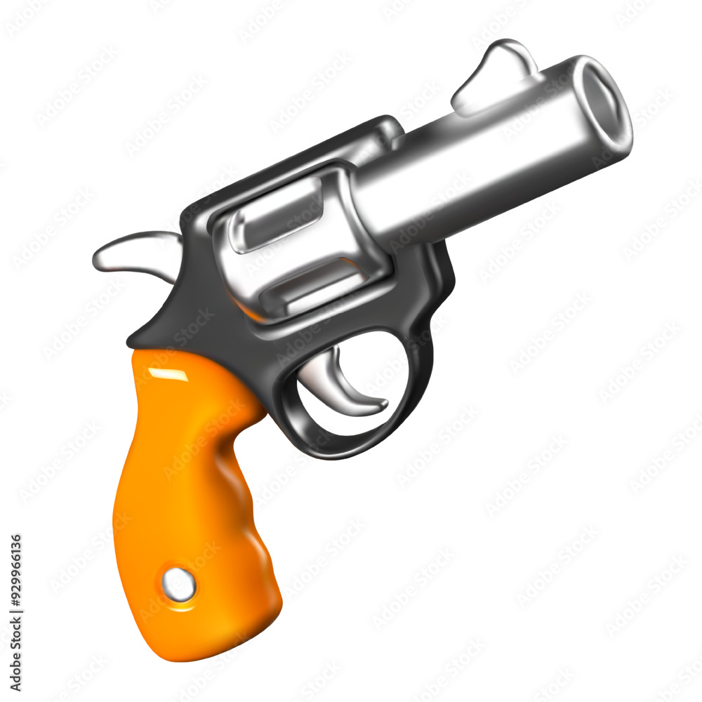 Realistic vintage firearms. Drum gun. Detailed model with trigger ...