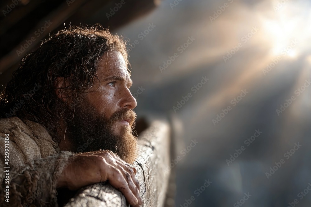 Noah's journey, depiction of religious personality Noah and his ark ...
