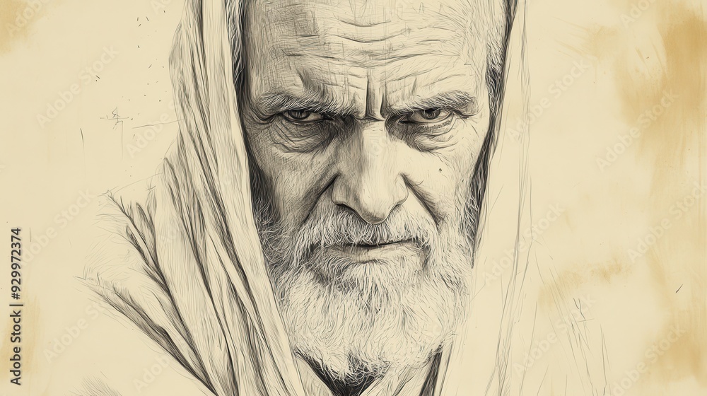 Biblical Illustration of Eliphaz Reminding Job of Human Frailty - Eliphaz with a Stern ...